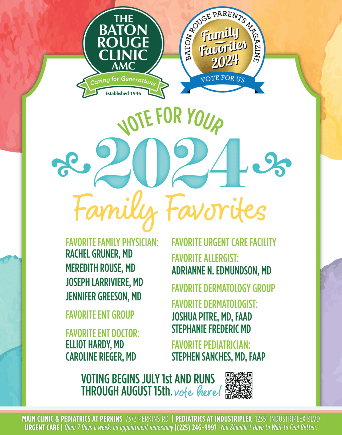 2024 Family Favorites: Vote Now! - Baton Rouge Clinic